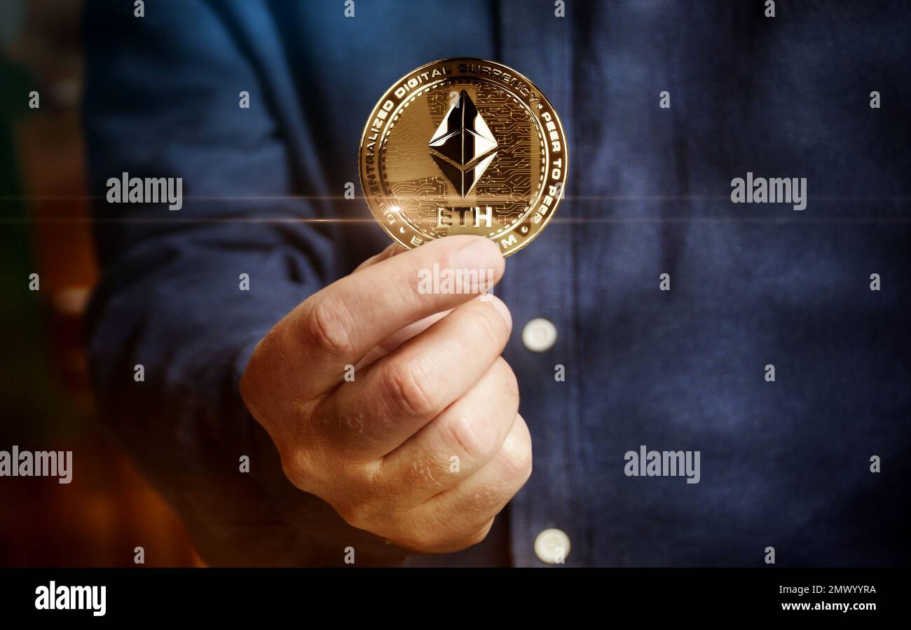 Ethereum eth cryptocurrency symbol hi-res stock photography and images ...