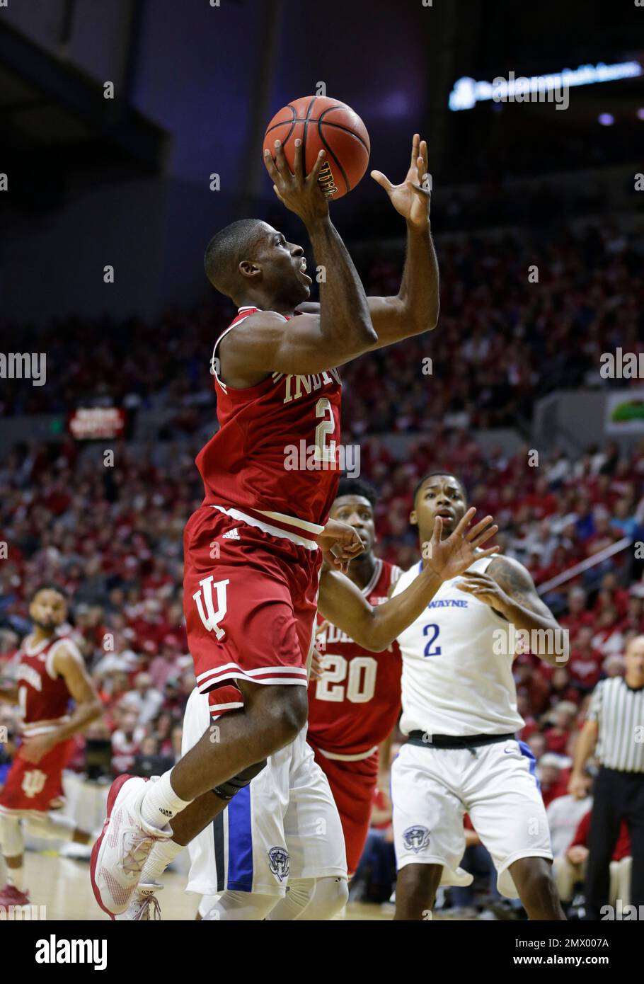 Indiana guard Josh Newkirk (2) shoots against IPFW in the first half of ...