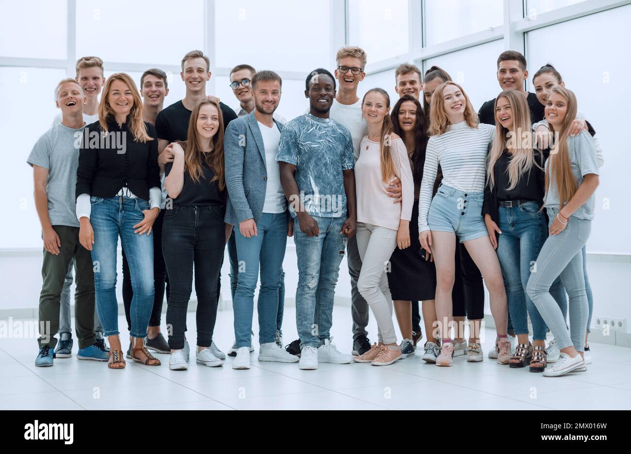 group of successful young people standing together Stock Photo - Alamy