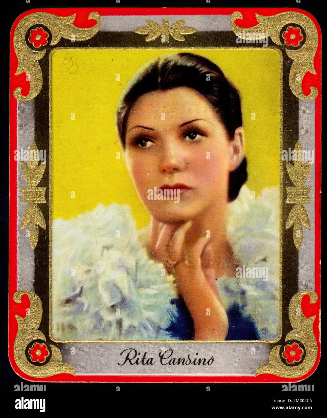 Promotional Portrait of Rita Cansino- Vintage German Cigarette Card ...