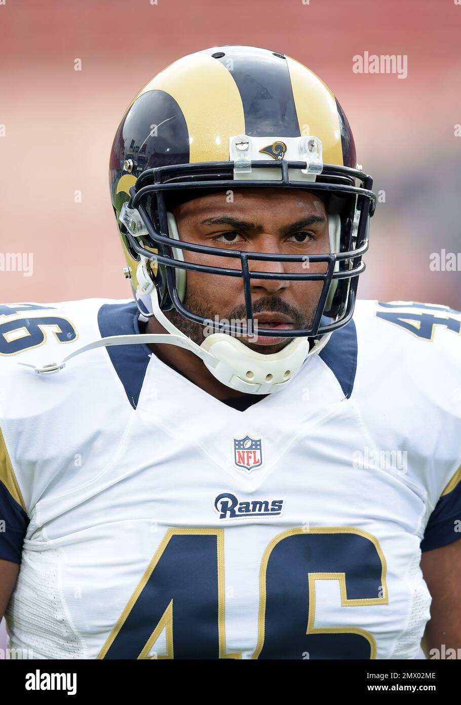 Los Angeles Rams tight end Corey Harkey (46) on the field before a game ...