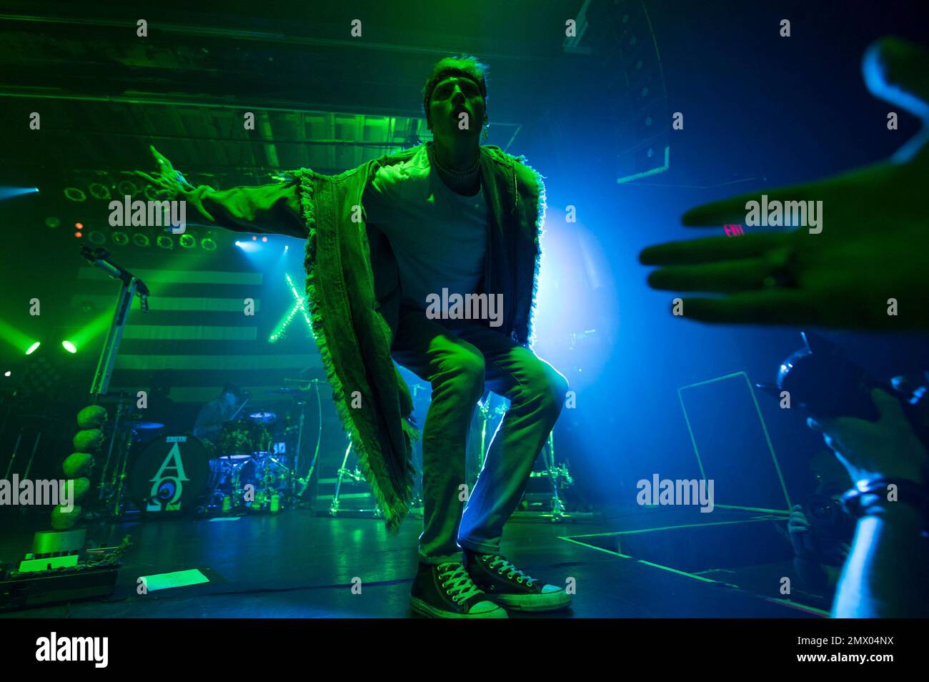 Machine Gun Kelly performs on-stage on Thursday, Nov. 24, 2016 in ...