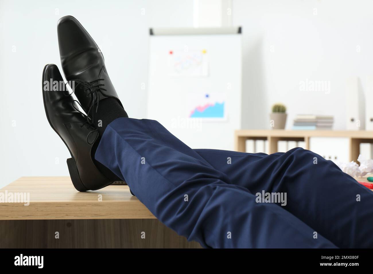 Feet up relax on desk hi-res stock photography and images - Alamy