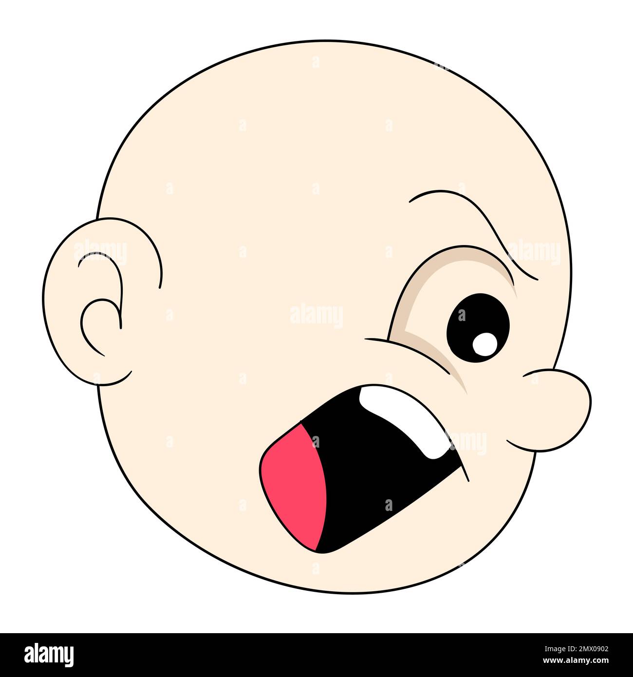 Angry boy head cartoon illustration hi-res stock photography and images ...