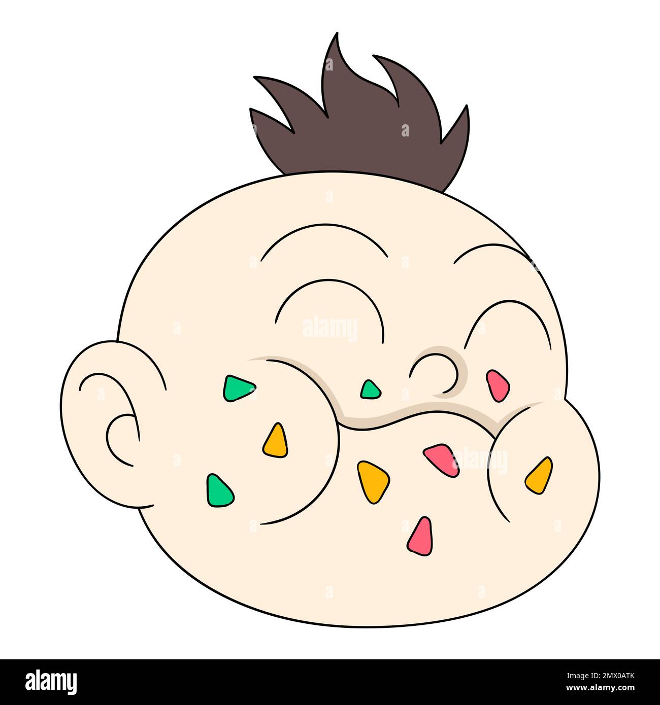 Baby chewing food Stock Vector Images - Alamy