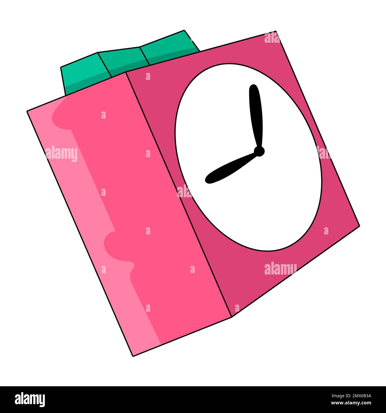 Desk clock vector vectors hi-res stock photography and images - Alamy
