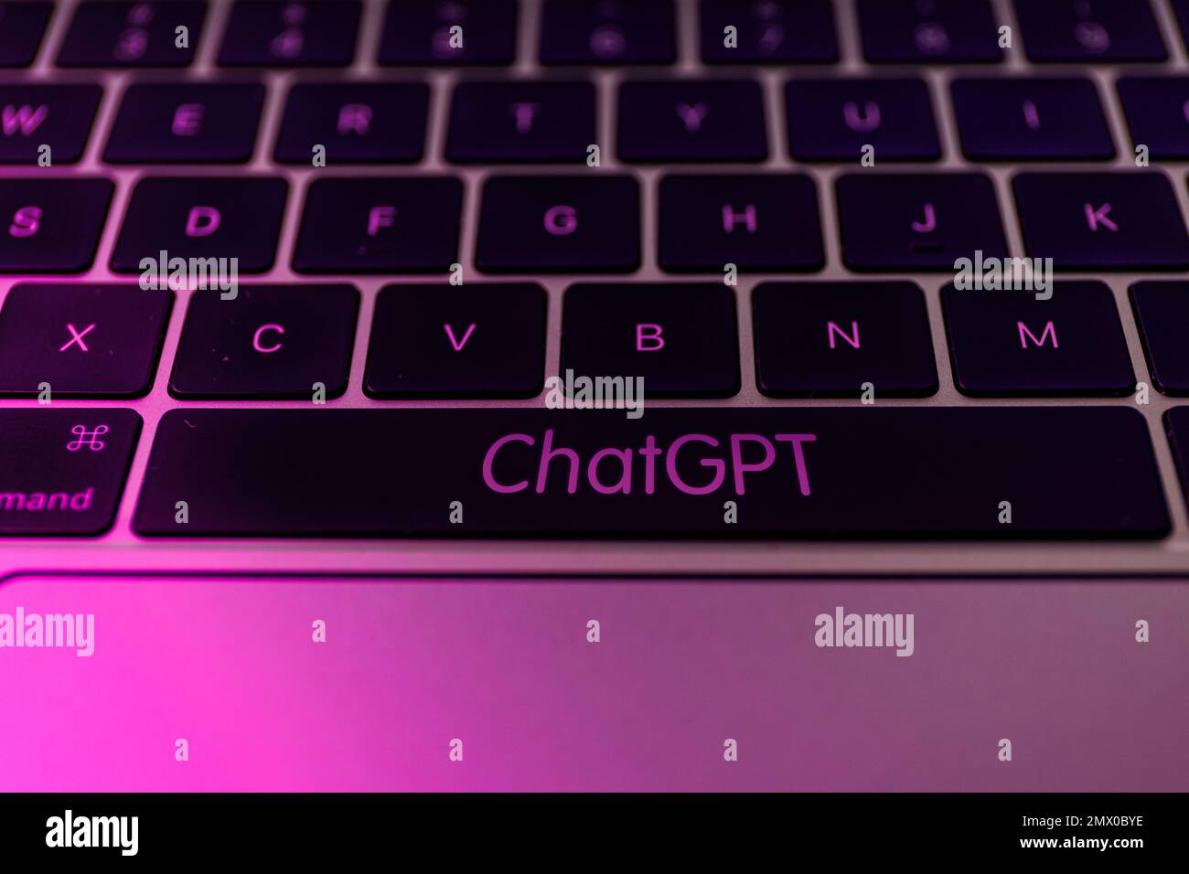 ChatGPT text on PC keyboard. ChatGPT is a chatbot launched by OpenAI ...