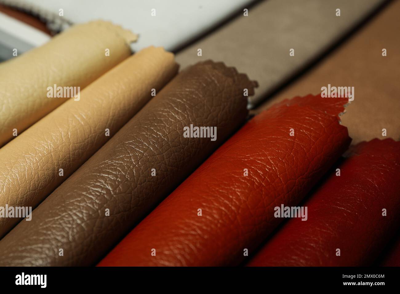 Brown beige leather samples hi-res stock photography and images - Alamy