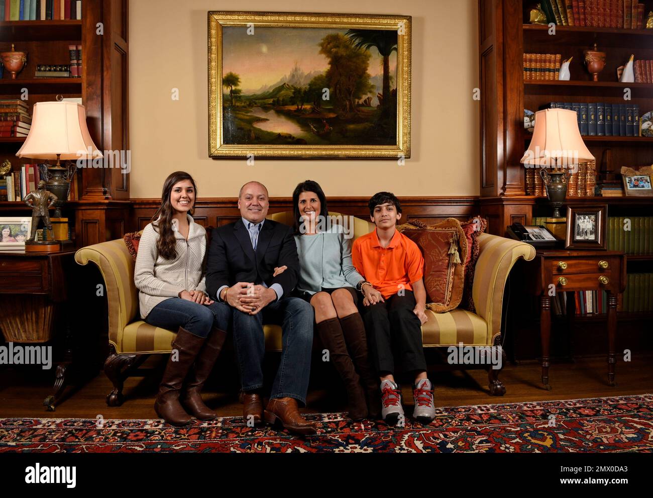 In this Jan. 8, 2015 photo, South Carolina Gov. Nikki Haley along with ...