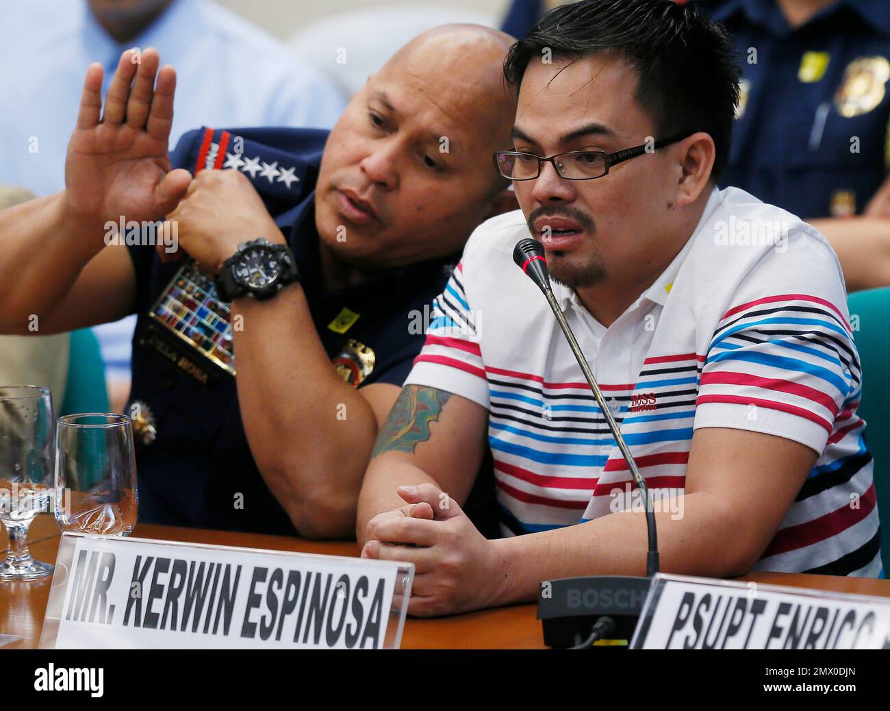 Alleged Filipino drug lord Rolando "Kerwin" Espinosa Jr., right ...