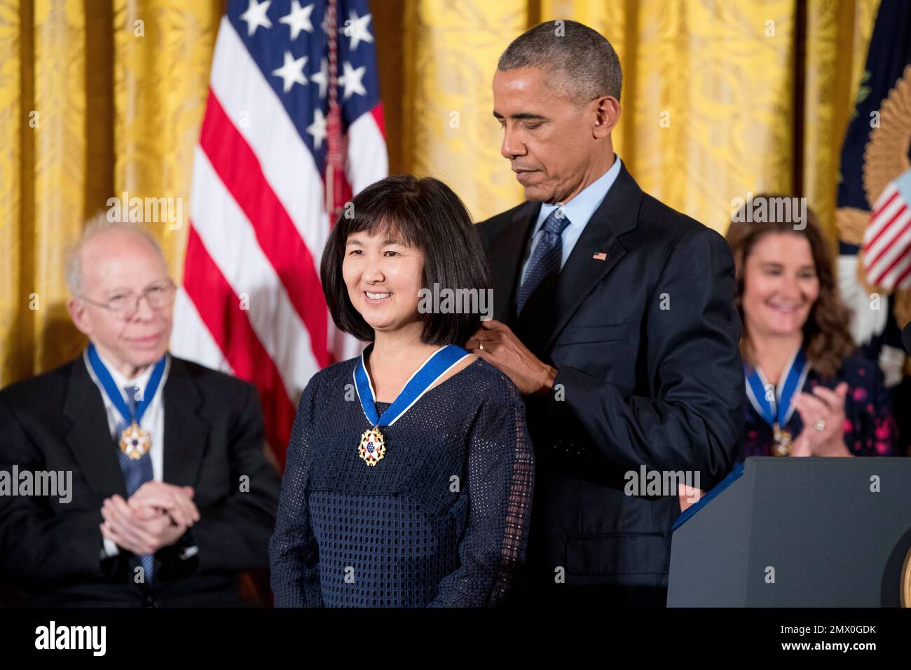 President Barack Obama presents the Presidential Medal of Freedom to ...