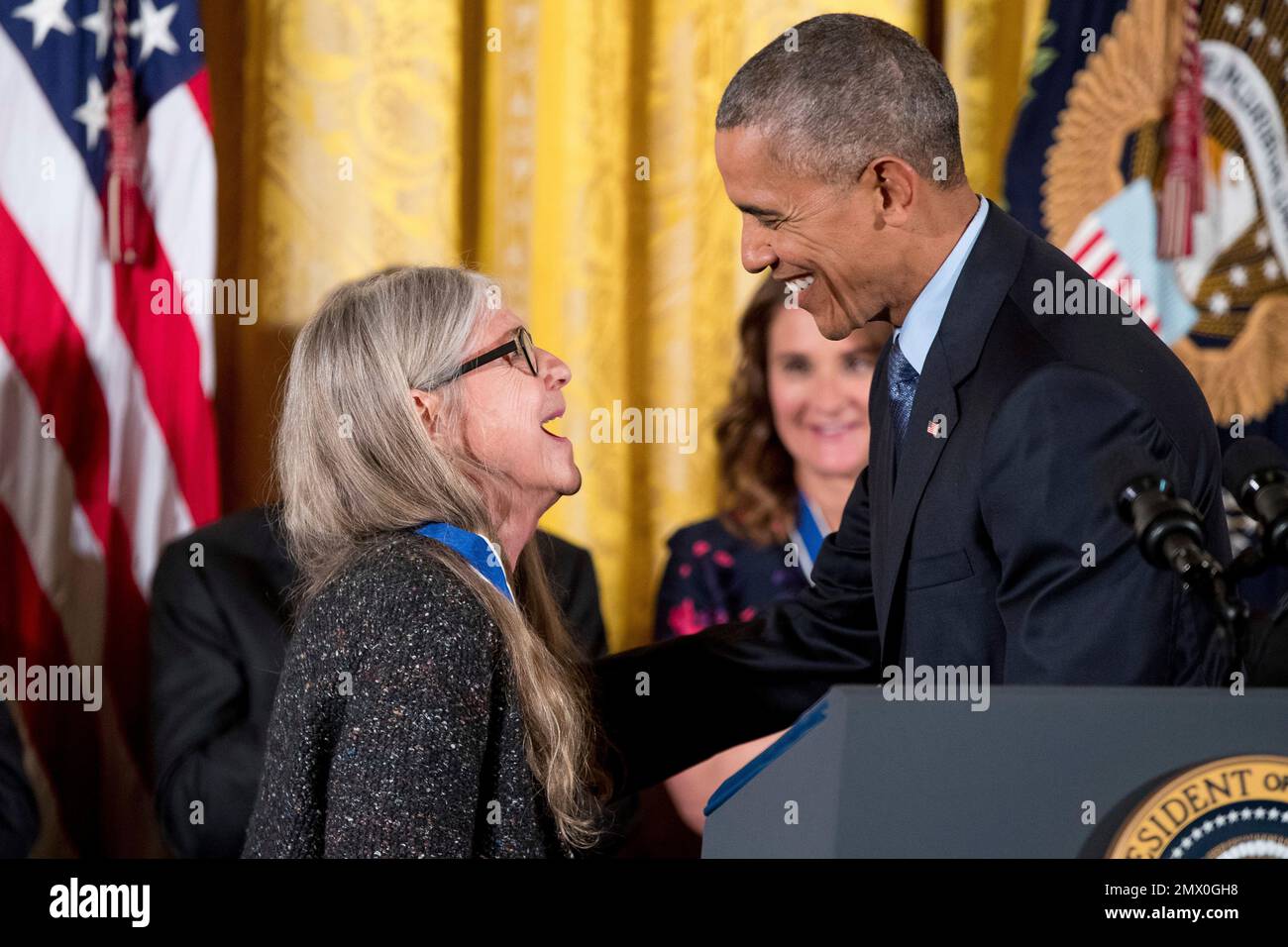President Barack Obama presents the Presidential Medal of Freedom to ...