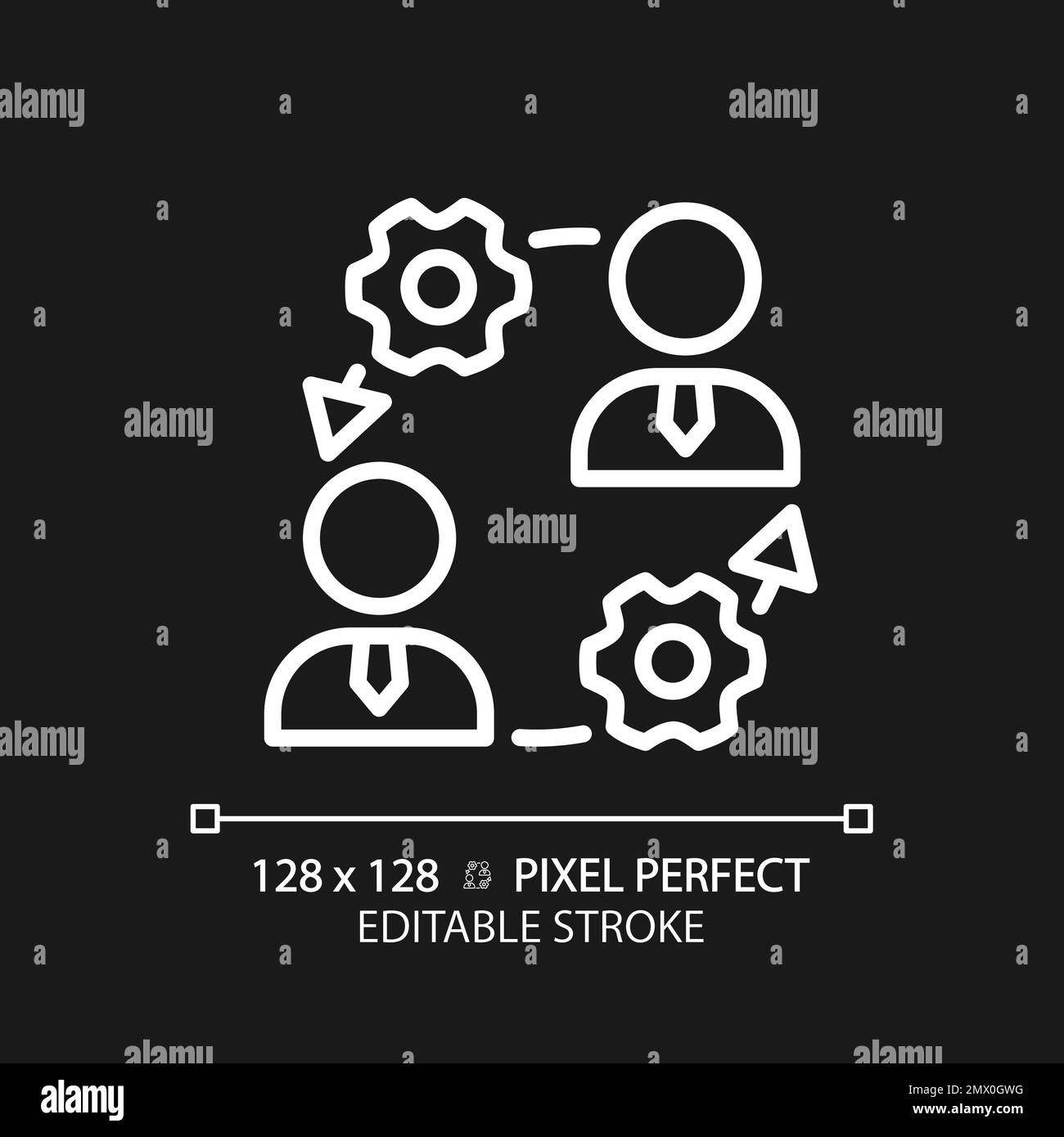 Onboarding pixel perfect white linear icon for dark theme Stock Vector ... Onboarding pixel perfect white linear icon for dark theme Stock Vector ...