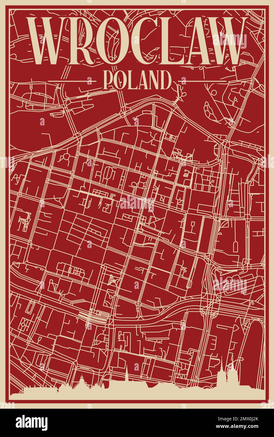 Poland wroclaw line travel Stock Vector Images - Alamy