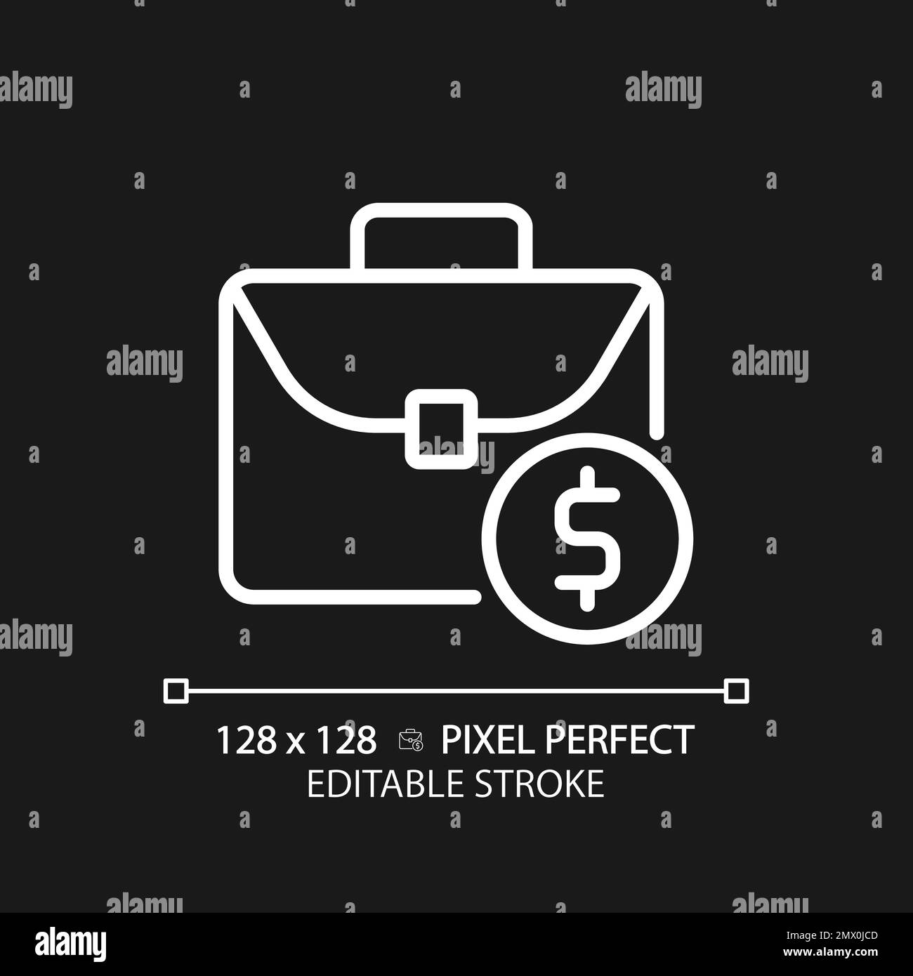 Salary pixel perfect white linear icon for dark theme Stock Vector ... Salary pixel perfect white linear icon for dark theme Stock Vector ...