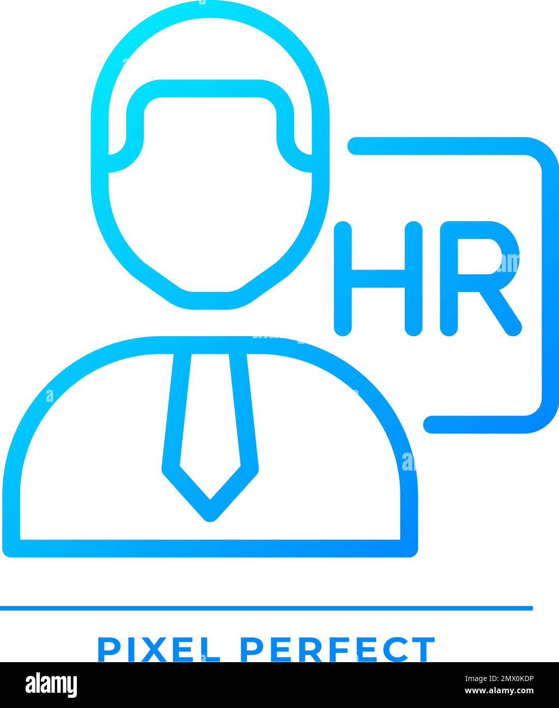 HR manager pixel perfect gradient linear vector icon Stock Vector Image & Art - Alamy