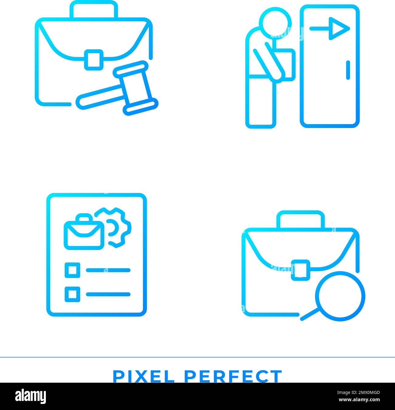 Recruitment stages pixel perfect gradient linear vector icons set Stock Vector Image & Art - Alamy