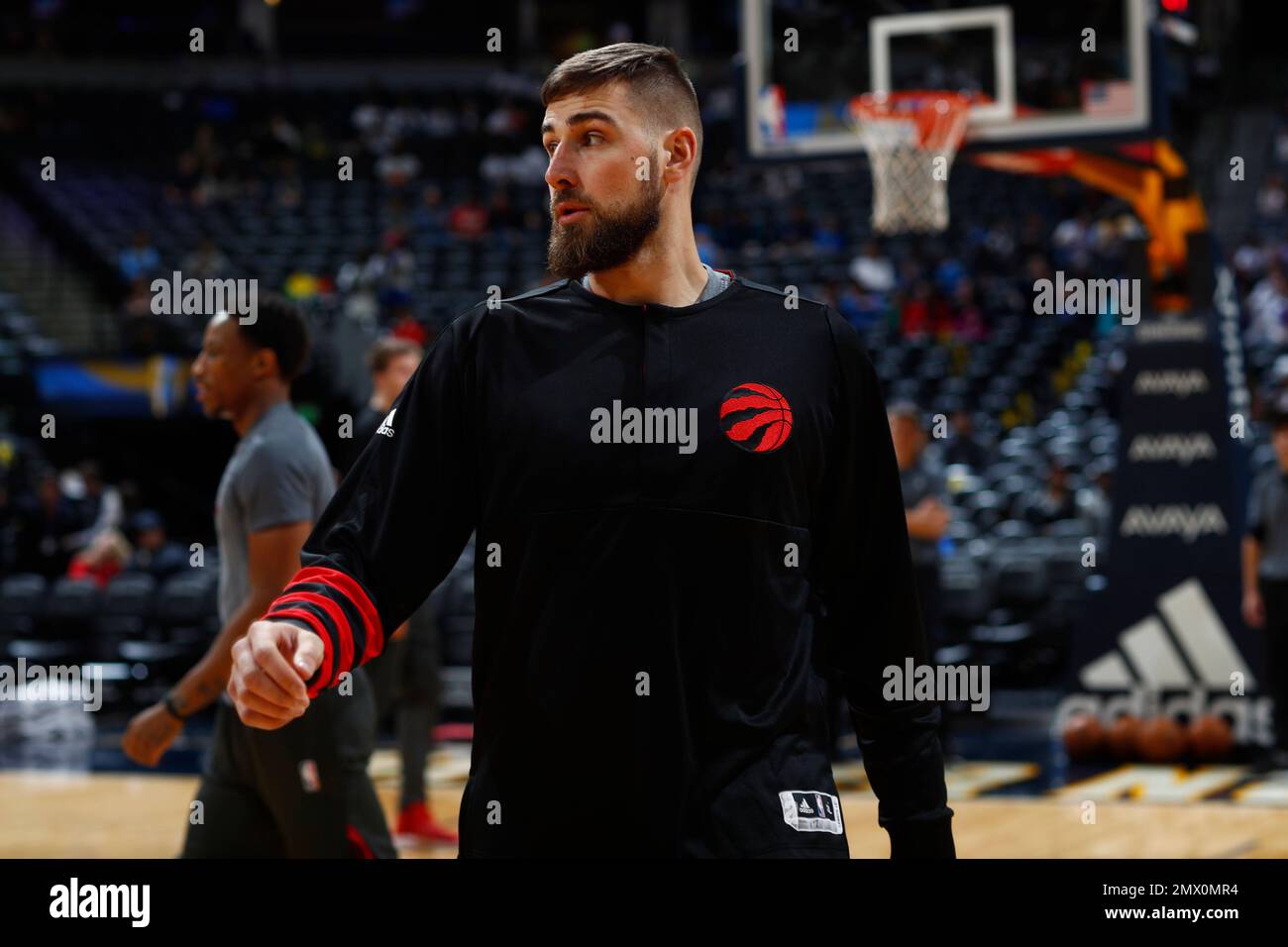 Toronto Raptors center Jonas Valanciunas (17) in the first half of an ...
