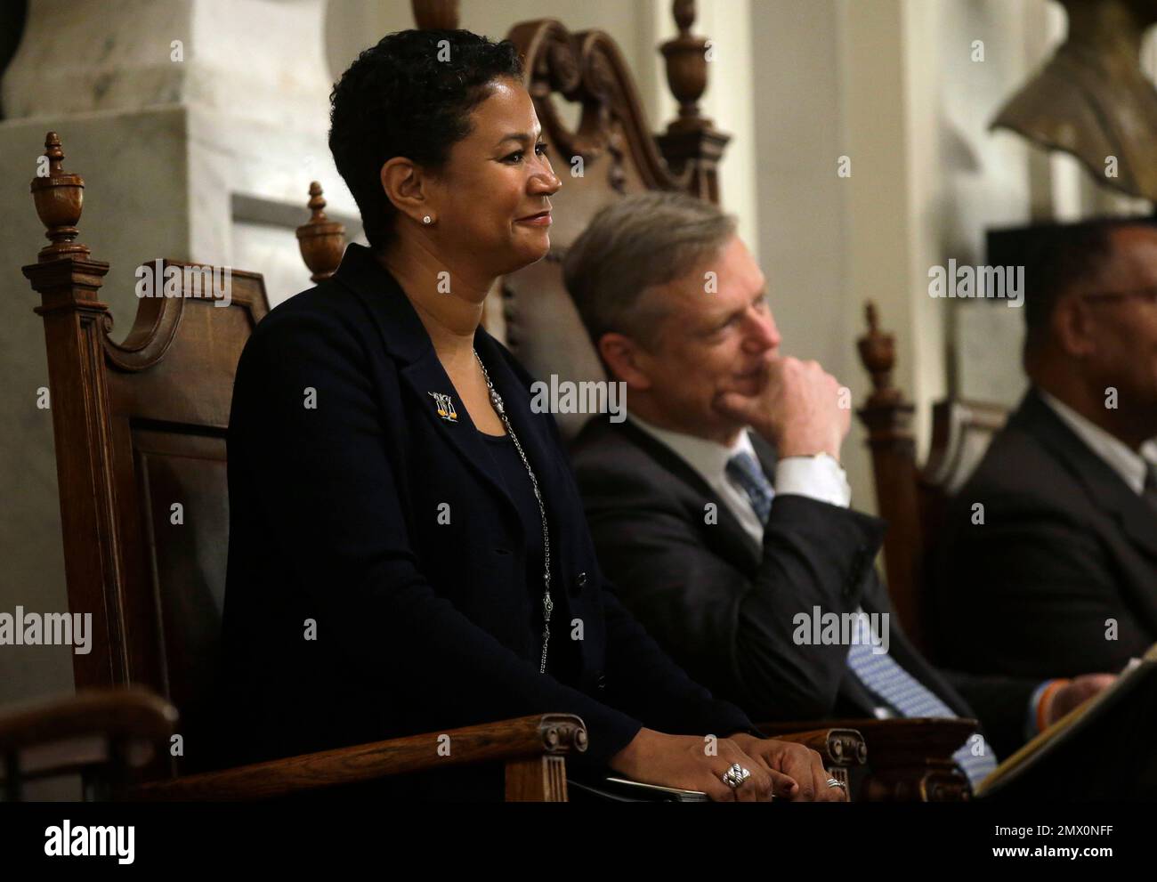 Massachusetts Supreme Judicial Court Justice Kimberly Budd Left Is