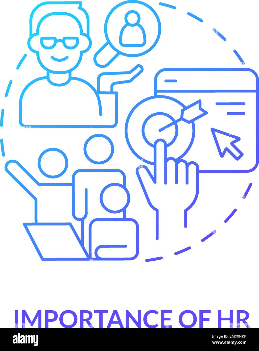 Importance of HR blue gradient concept icon Stock Vector Image & Art ...