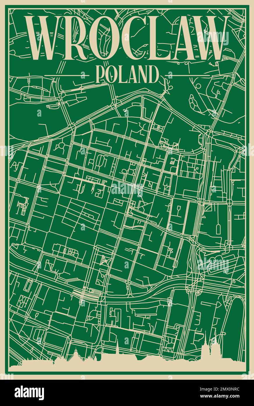 Poland wroclaw line travel Stock Vector Images - Alamy