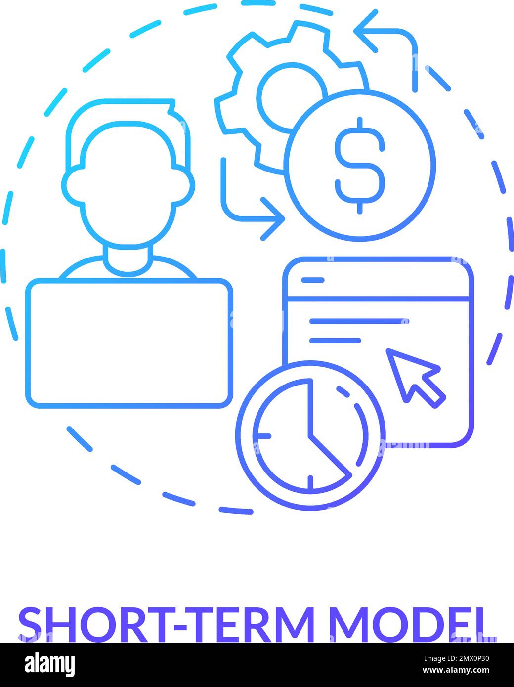 Short-term model blue gradient concept icon Stock Vector Image & Art ... Short-term model blue gradient concept icon Stock Vector Image & Art ...