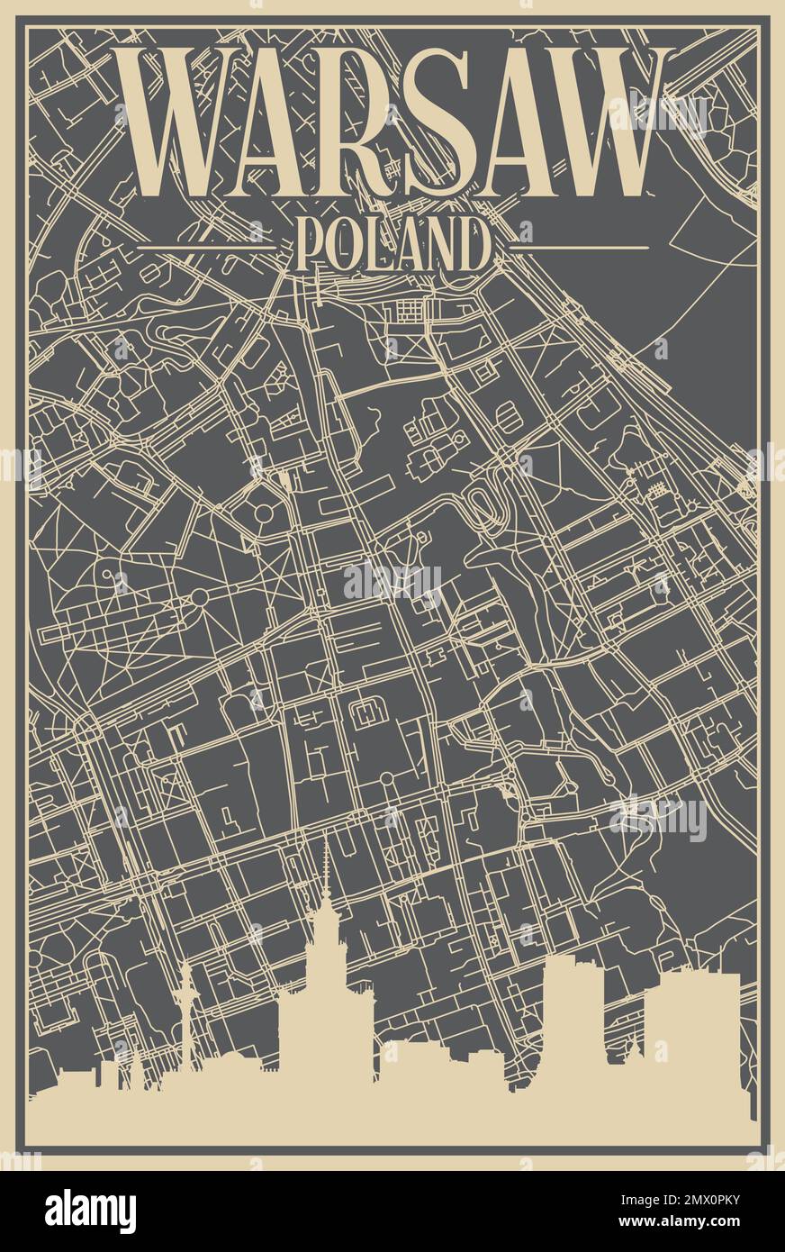 Warsaw poland city landscape Stock Vector Images - Alamy