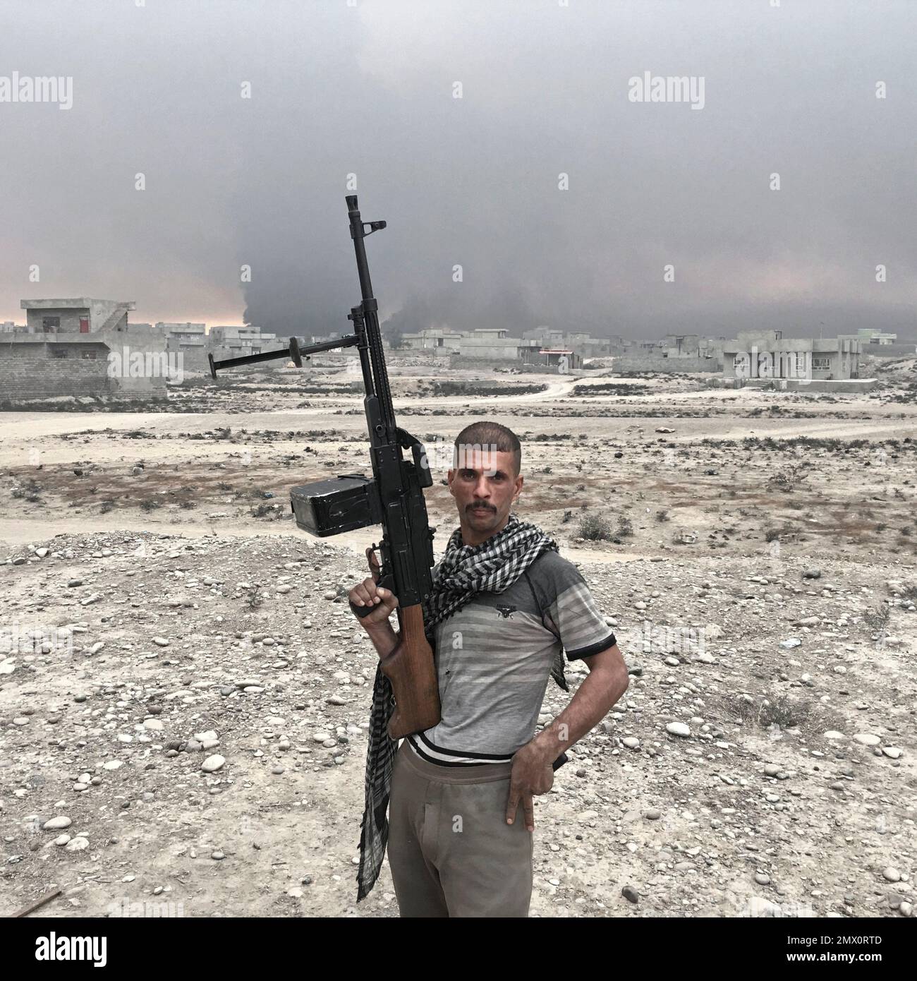 In this photo taken Sunday, Oct. 23, 2016, Haidar Hussein, 20, from ...