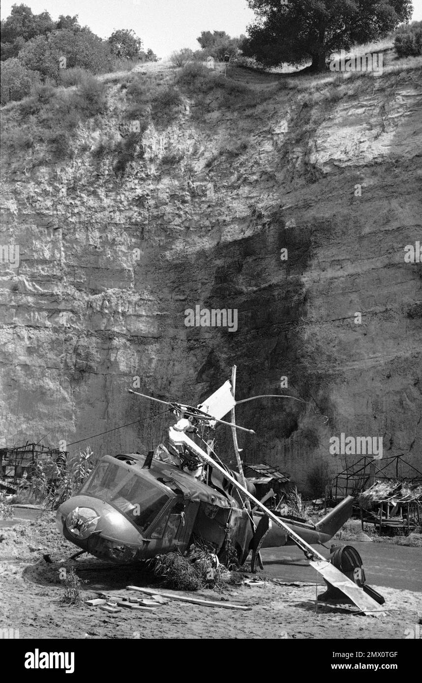 FILE - This July 23, 1982 file photo shows the crash site where actor ...