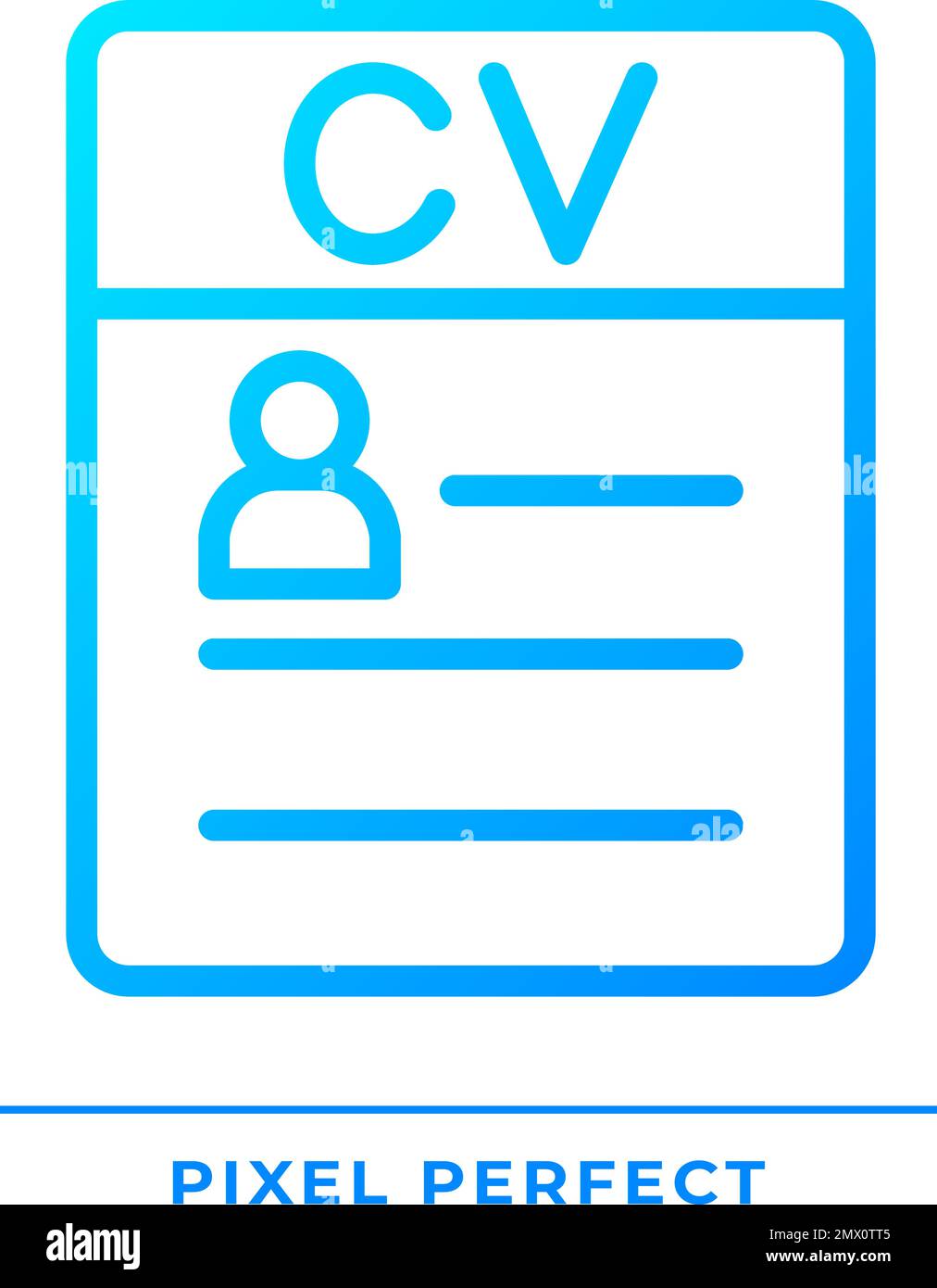 CV pixel perfect gradient linear vector icon Stock Vector Image & Art ...
