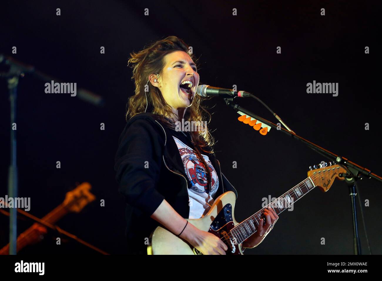 Emily Kokal guitar and vocalist of the Los Angeles rock band Warpaint ...