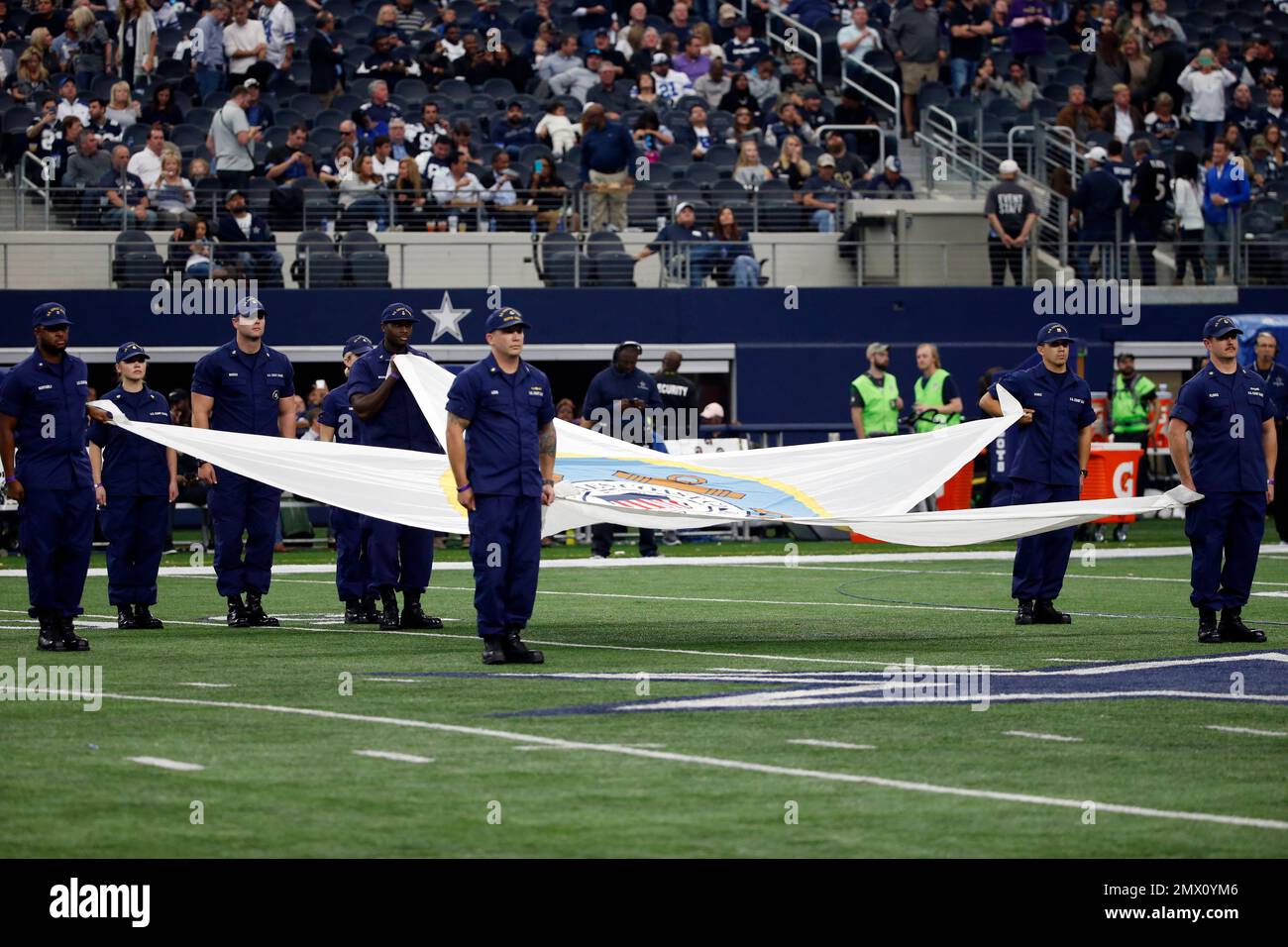 Members of the US Coast Guard during a Salute to Service celebration at ...