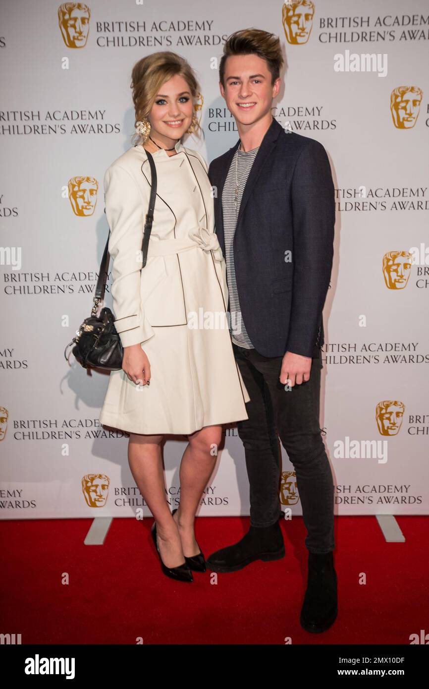 Georgia Lock and Ben Radcliffe pose for photographers upon arrival at ...