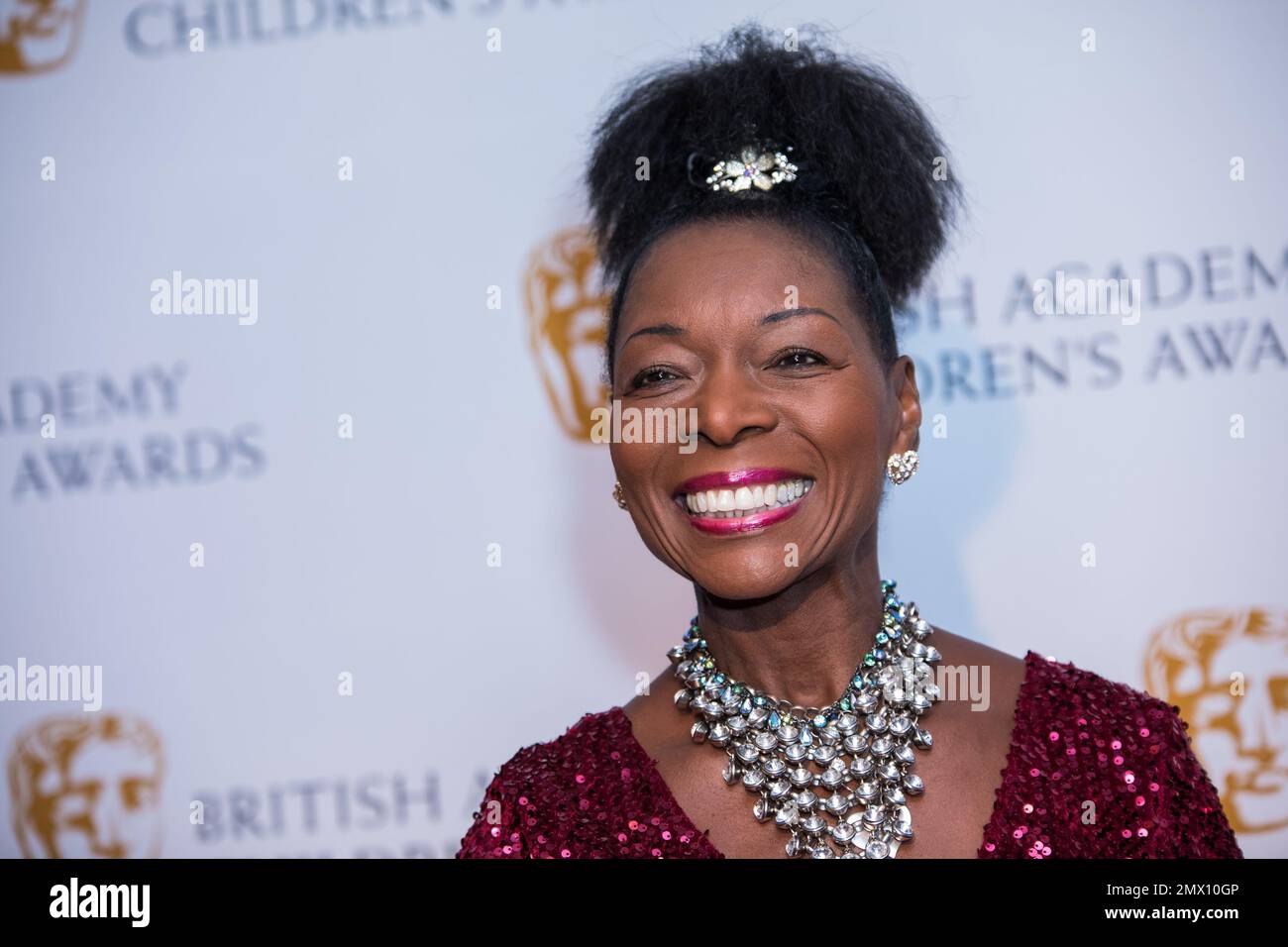 Floella Benjamin poses for photographers upon arrival at the BAFTA ...