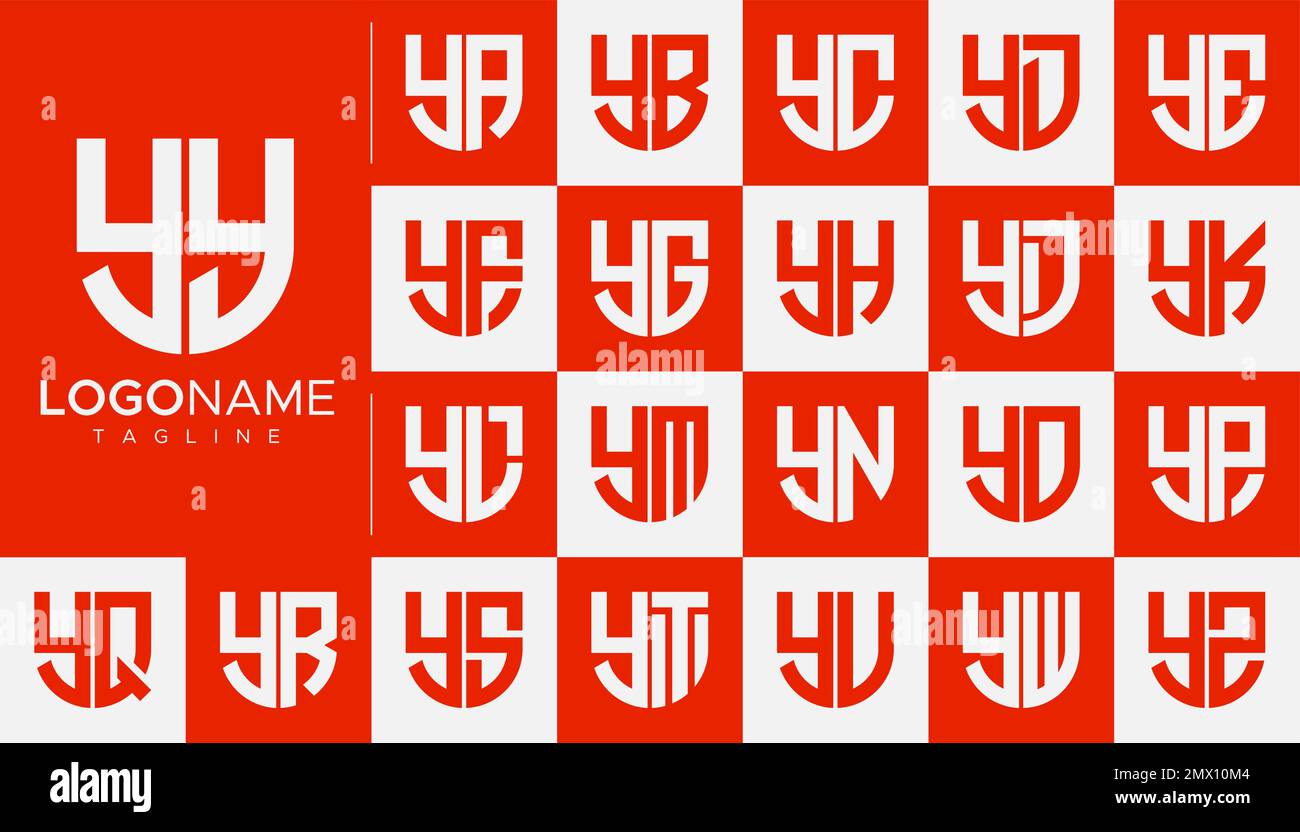 Set of letter Y logo design branding. Modern Y letter logo template ...