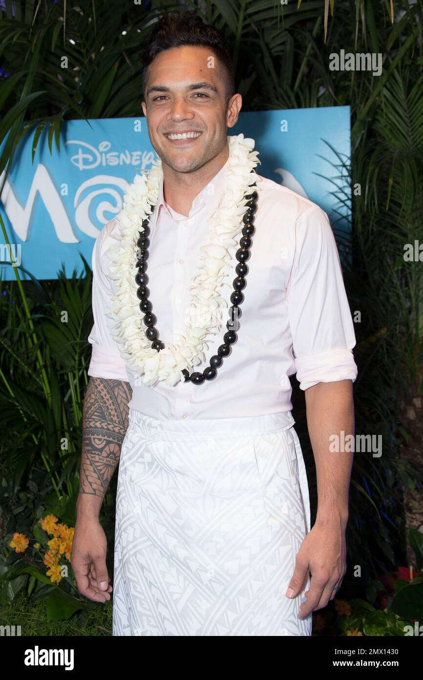 Nick Afoa poses for photographers upon arrival at a UK Gala screening ...