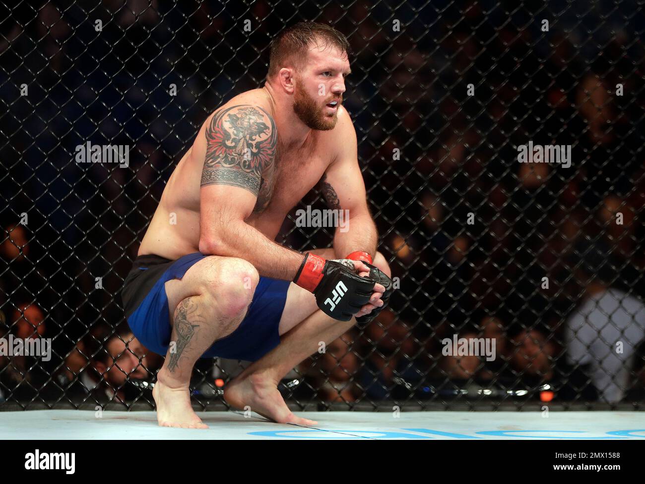 Ryan Bader, of the United States, looks on after defeating Rogerio ...