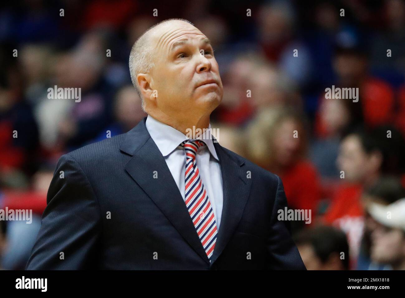 St. Mary's head coach Randy Bennett works the bench in the second half ...