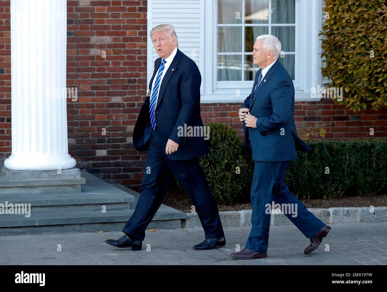 President-elect Donald Trump and Vice President-elect Mike Pence arrive ...