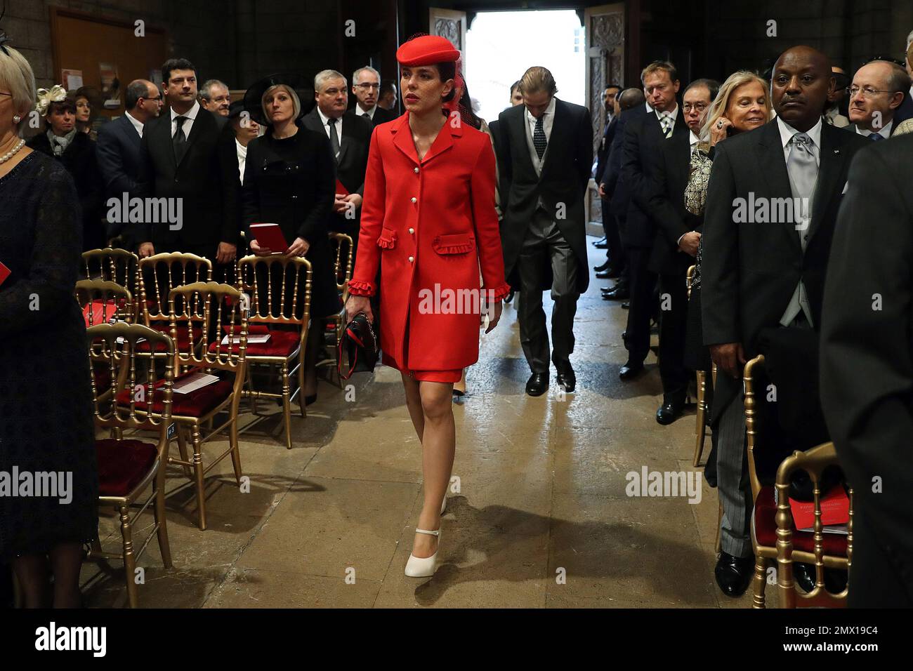 Monaco's Princess Charlotte Casiraghi arrives to attend a mass at the ...