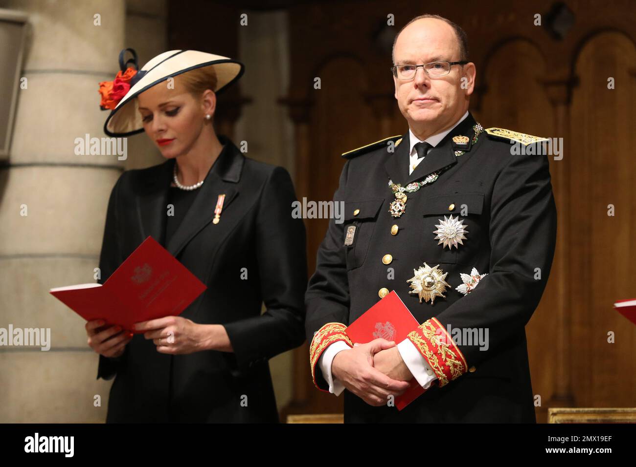 Prince Albert II of Monaco, right, and Princess Charlene of Monaco ...