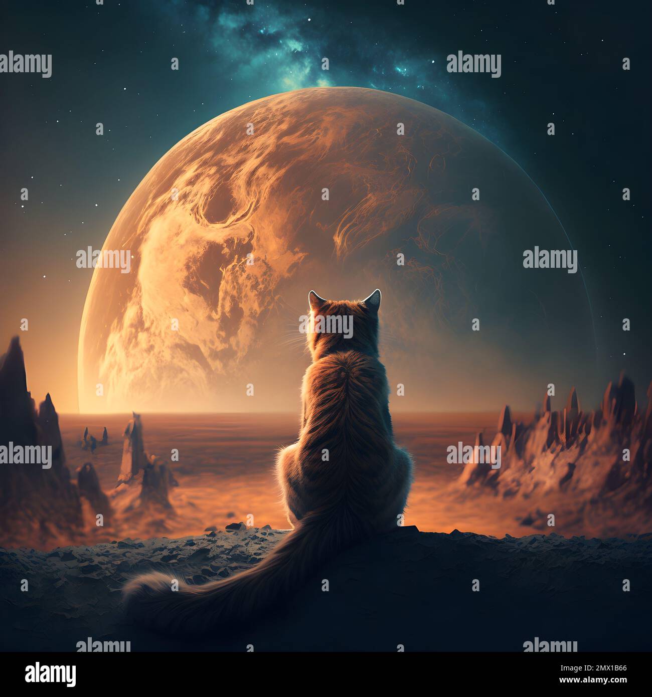 Moon cat hi-res stock photography and images - Alamy