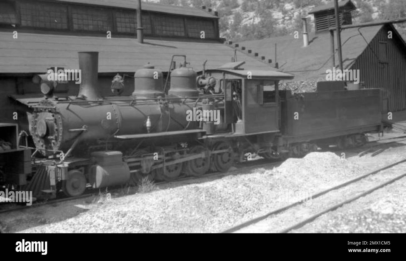 Uintah Railway narrow gauge locomotive engine No 12, 2-8-0 Stock Photo ...
