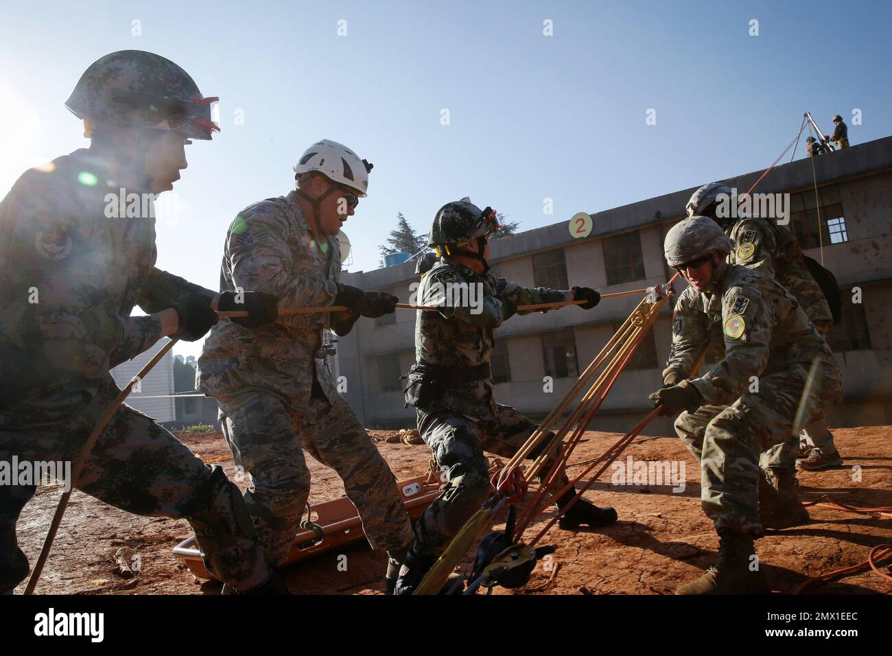 Soldiers from the Chinese PLA Southern Theater Command Army and the U.S ...