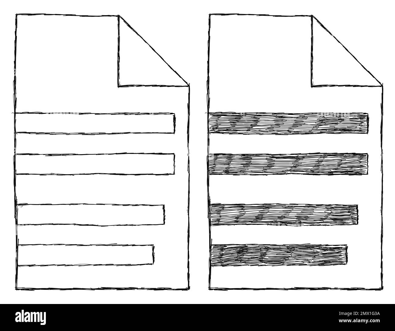 Pencil and paper drawing clipart Black and White Stock Photos & Images ...