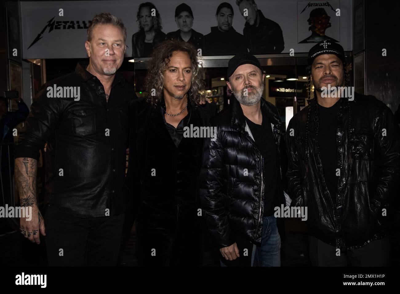 Members of heavy metal band Metallica, from left, James Hetfield, Kirk ...
