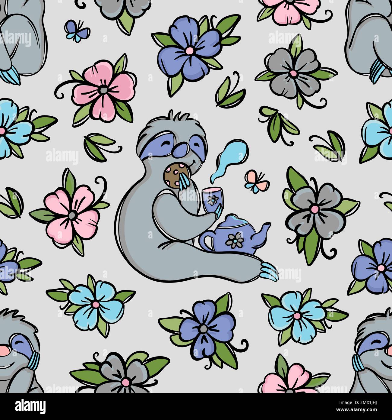 Sit spring meadow Stock Vector Images - Alamy