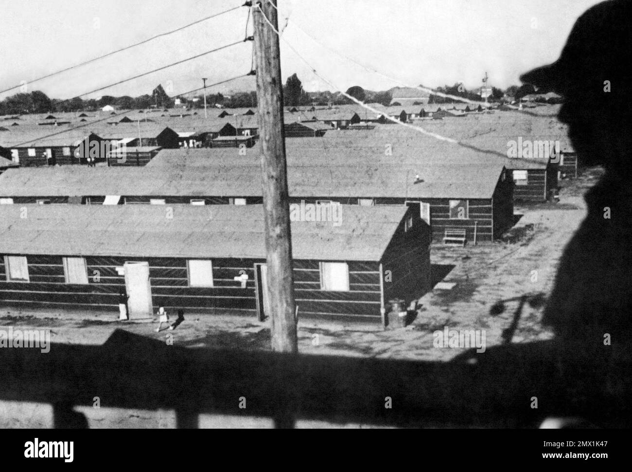 In this undated photo provided by the War Relocation Authority, armed ...