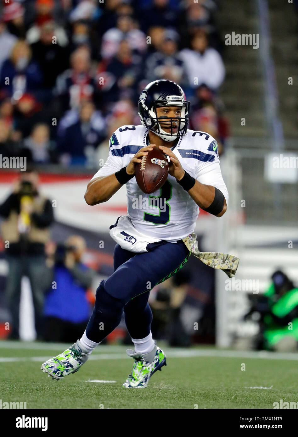 Seattle Seahawks quarterback Russell Wilson scrambles during an NFL ...
