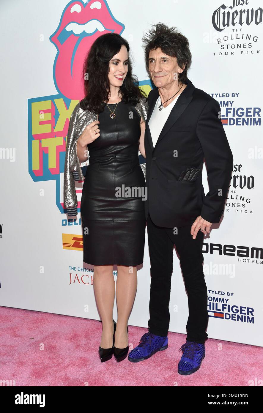 Musician Ronnie Wood and wife Sally Humphreys and attend The Rolling ...